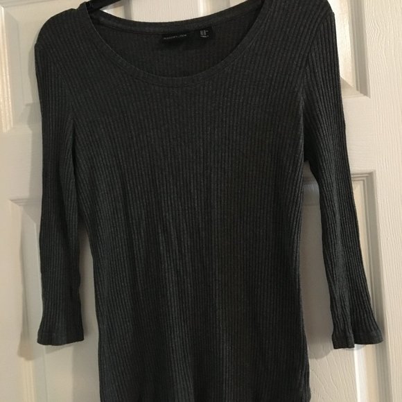 Rachel Zoe | Tops | Rachel Zoe Long Sleeve Ribbed Gray Top | Poshmark